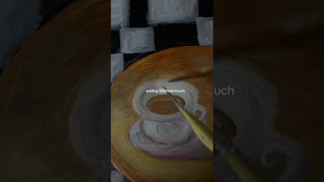 adding the final touch of paint #painting #oilpainting #coffee #artreveal #artist