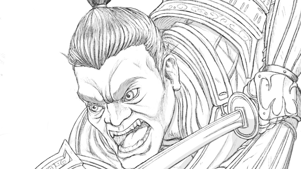 Samurai/Warrior using Procreate Timelapse Digital Painting