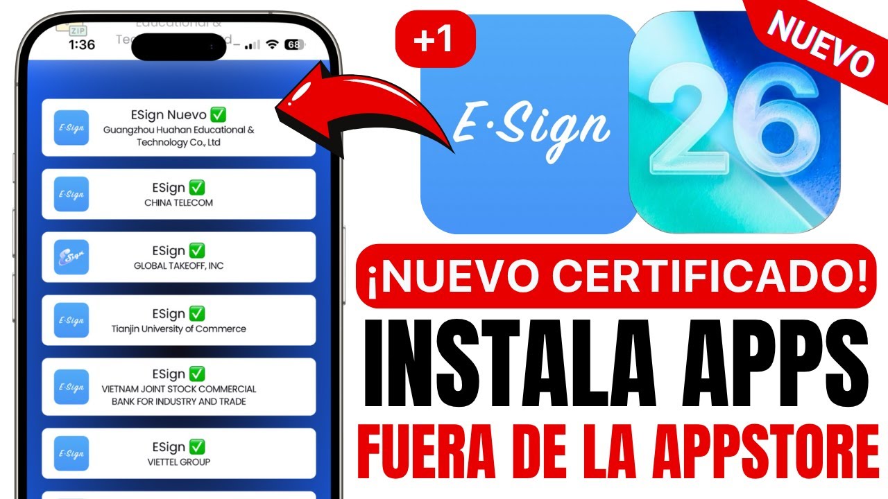 NEW CERTIFICATE! Install apps outside the App Store with ESIGN on any version of iOS.