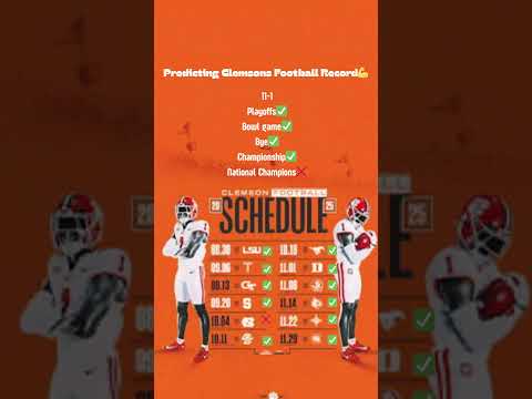 Predicting Clemsons 2025 Football Schedule💪🔥#clemsonfootball #clemson #sports #collegefootball