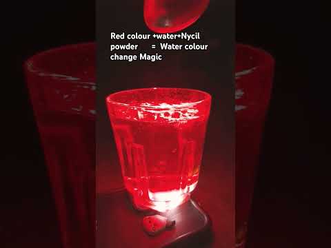 #red colour water #nycil powder #experiment #colour change magic #lal mahaver colour #youtubeshorts