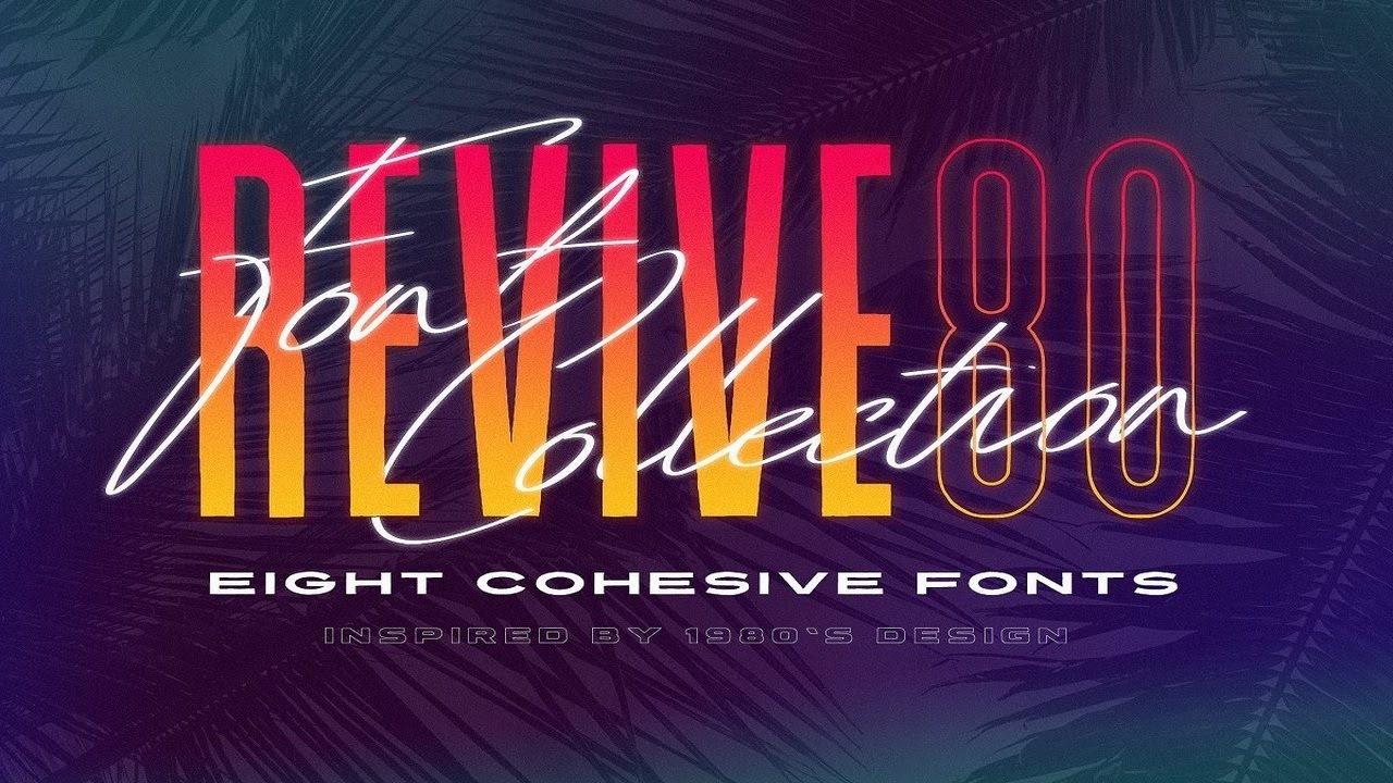 Revive 80   Retro 1980's Font Pack Font Free Download