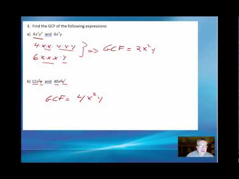 Video 75 Greatest Common Factors
