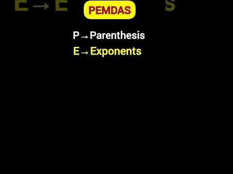 Full form of PEMDAS rule || Mathematics || #shorts