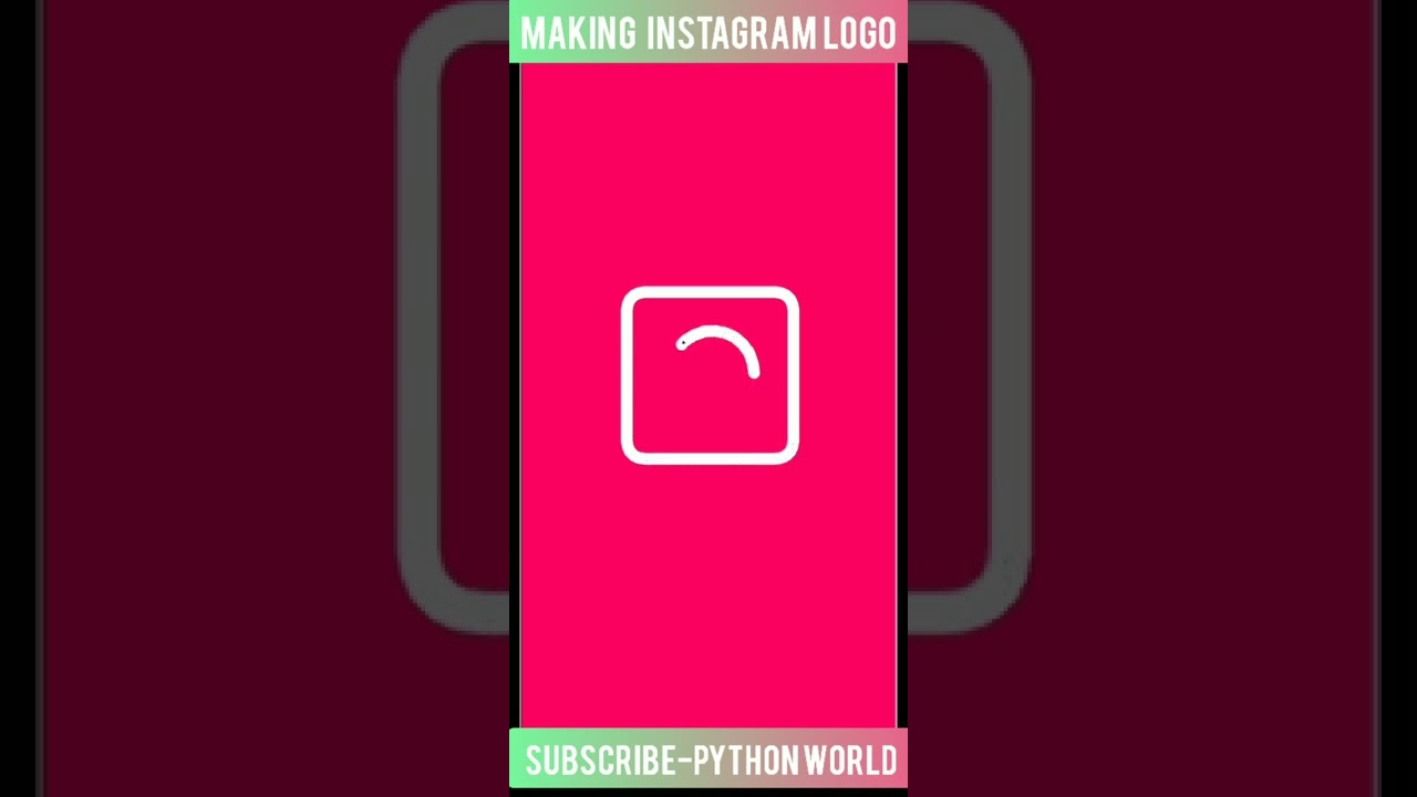 making Instagram logo using python turtle #shorts #trending #coding