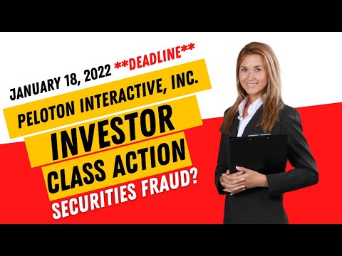$PTON PTON Stock (#PTON) STOCKHOLDERS Class Action Peloton Interactive, Inc Alert $PTON Stock