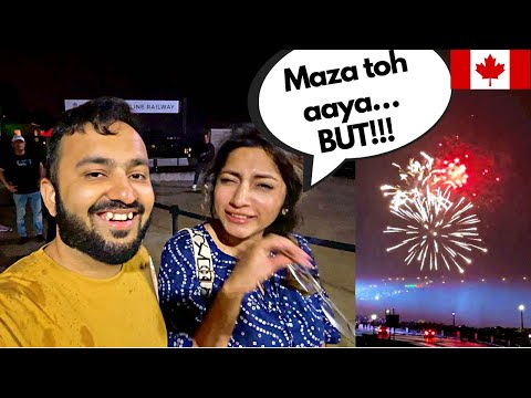 Niagara Falls Fireworks 🧨 | Never visit Niagara Falls on Canada Day 🇨🇦😱 | Canada Hindi Vlogs
