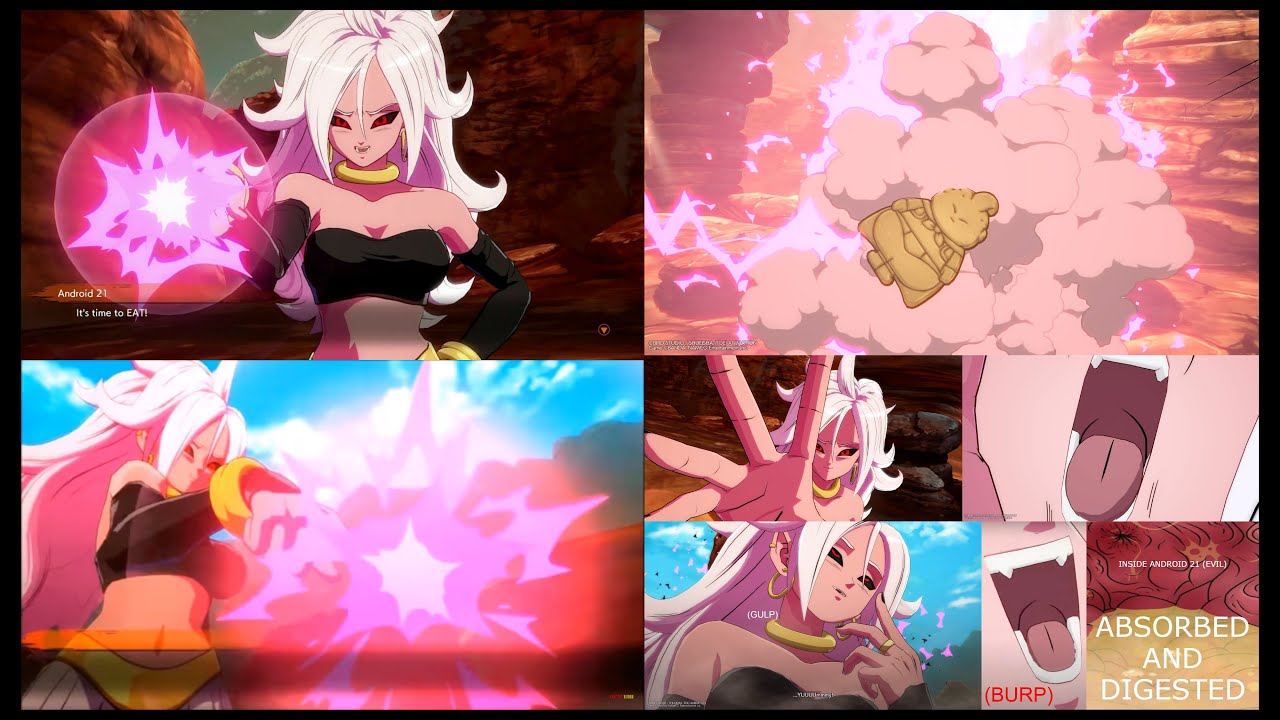Android 21 (Evil) Eats Majin Buu