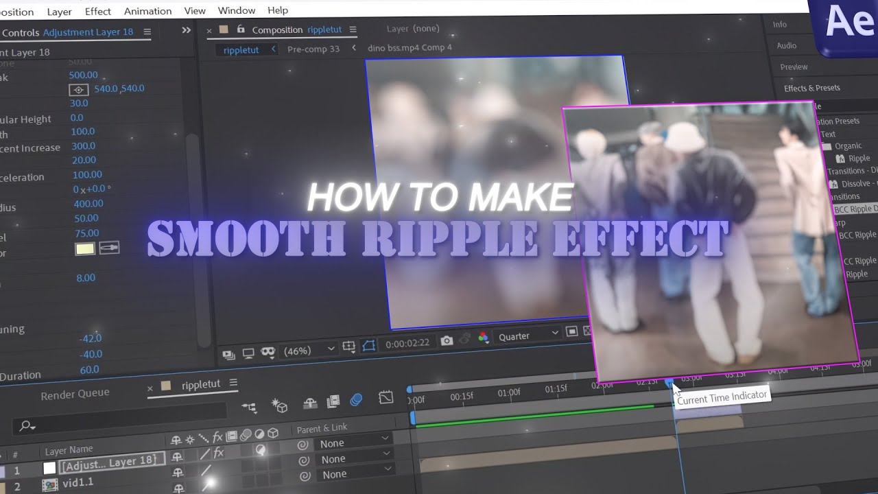 How To Make Smooth Ripple Effect | After Effects Tutorial