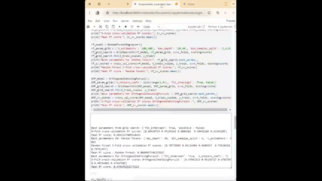 Machine Learning - Assignment 2 - supervised learning flow