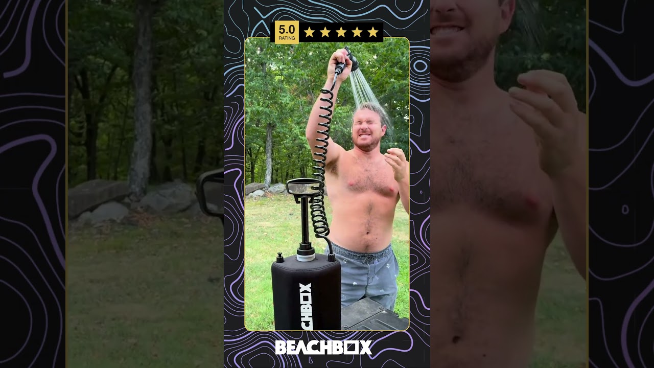 BeachBox is the ultimate vanlife portable shower #stayfresh #campinglife #campinggear #campinghack