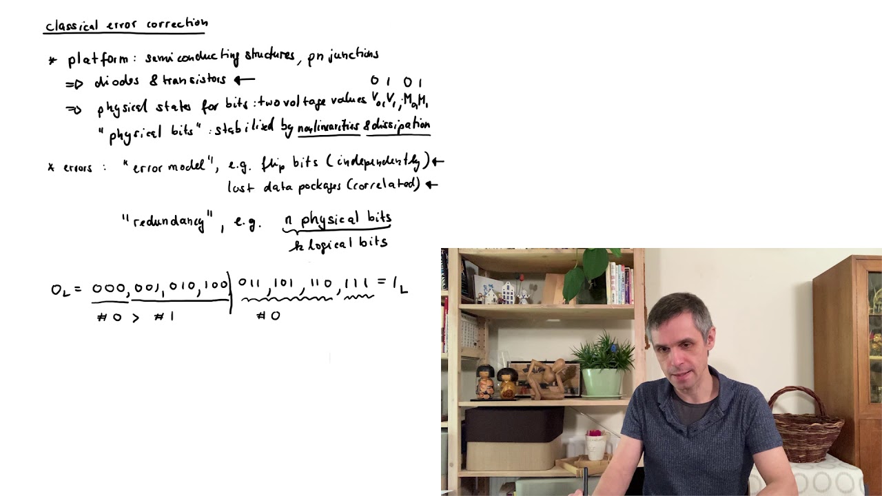QUANTUM INFORMATION PROCESSING - Practical issues: Classical error correction