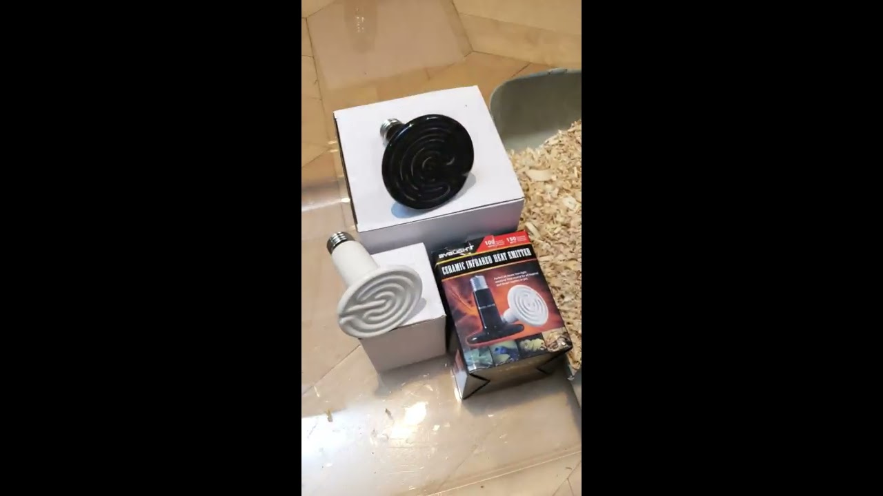 Comparing ceramic heat lamp light bulbs in degrees for raising baby chicks, fowl or reptiles.