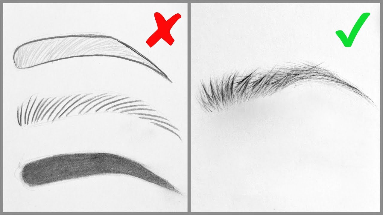 EASY TIPS for Drawing Realistic Eyebrows – Basic Mistakes and Step by Step Tutorial
