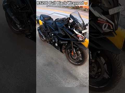 RS200 BLACK MODIFIED 😍🔥|| FULLY MODIFIED PULSAR RS200 | #shorts #youtubeshorts #rs200
