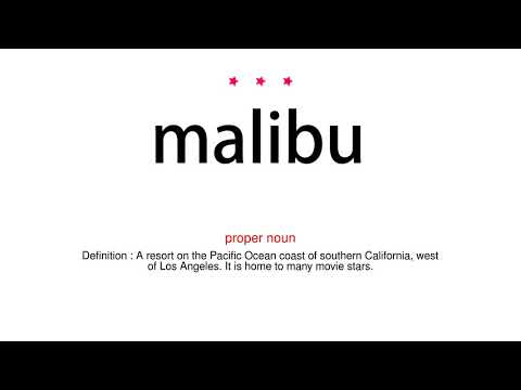How to pronounce malibu - Vocab Today