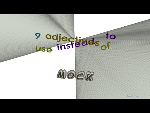 mock - 10 adjectives which are synonyms of mock (sentence examples)