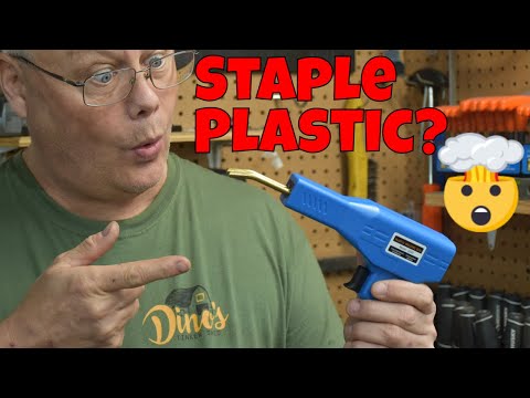 Repairing cracked plastic with a stapler?