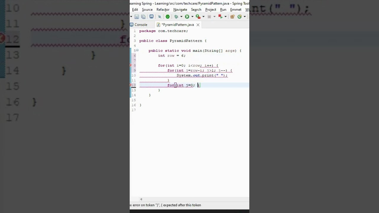 Pyramid star pattern using Java | Java Development | Shashank Dubey