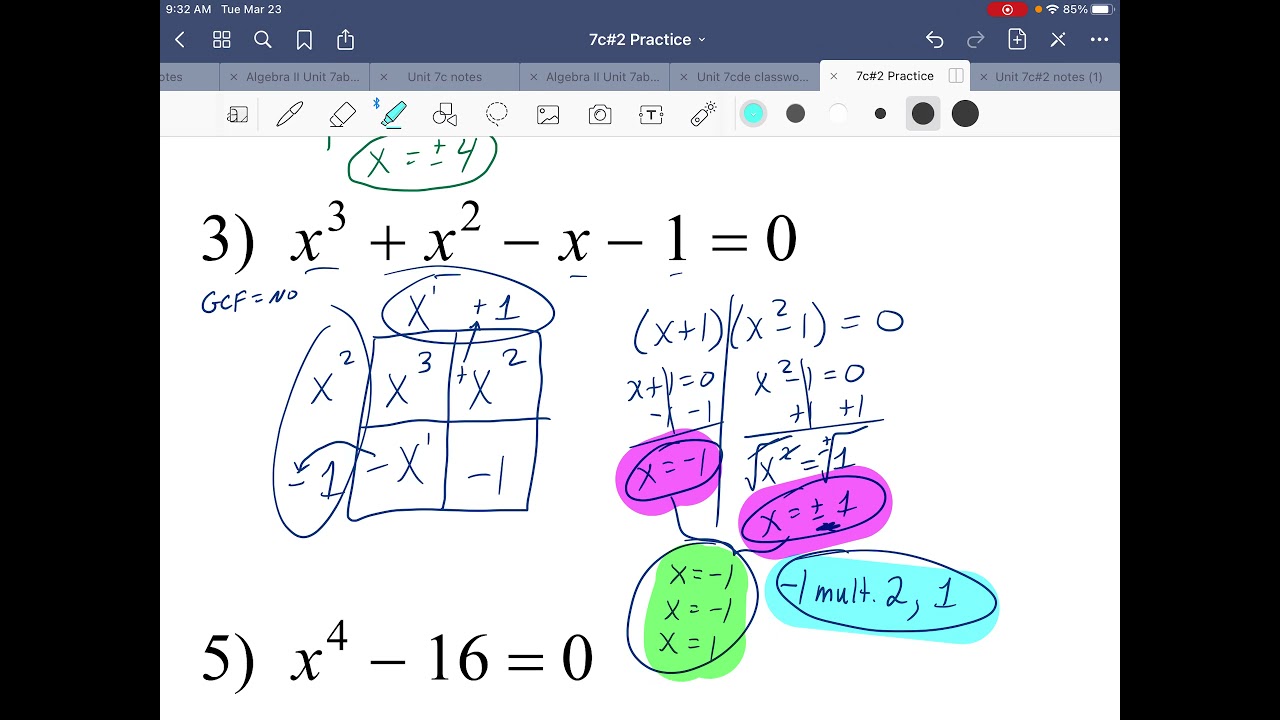 Unit 7c#2 practice answers