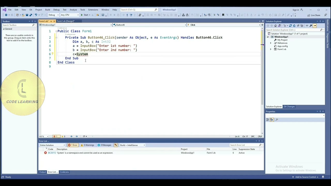 VB.NET | Math 'Max() - user input' | CodeLearning