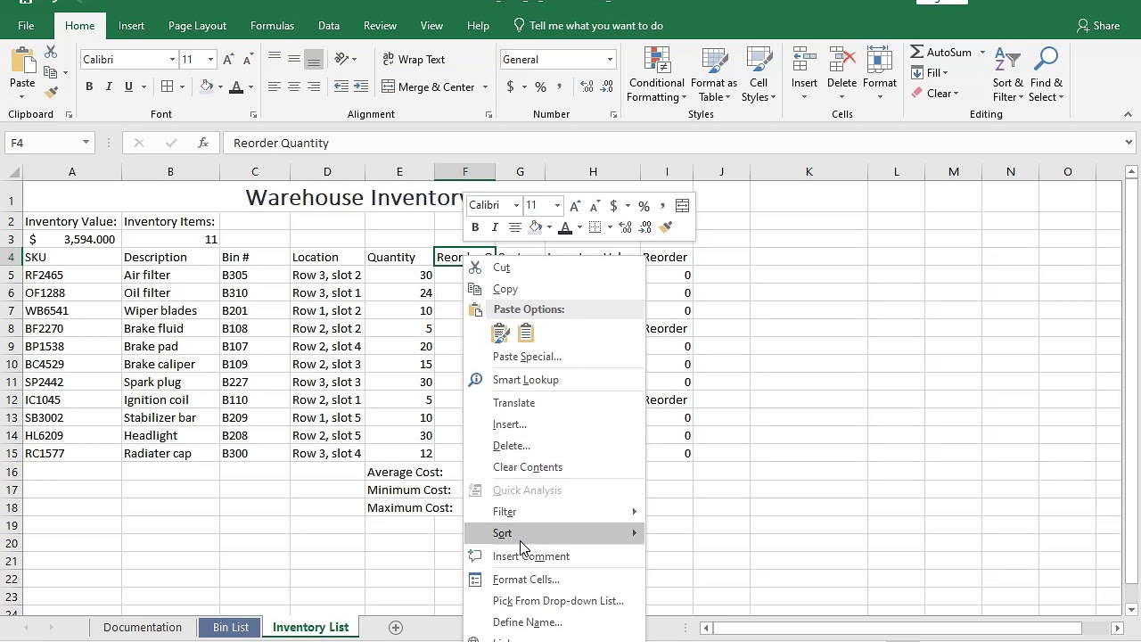SC Project Excel Chp 2 Lab 2 - Webcast