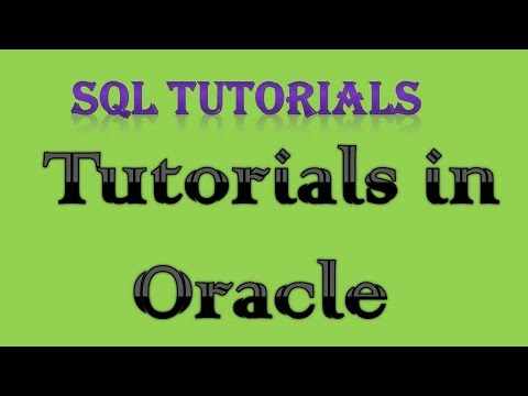 SQL Tutorial in Oracle - 2