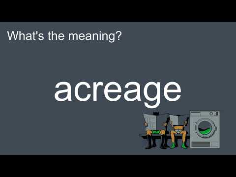 What's the meaning of "Acreage", How to pronounce? #meaning #pronunciation #Dictionary