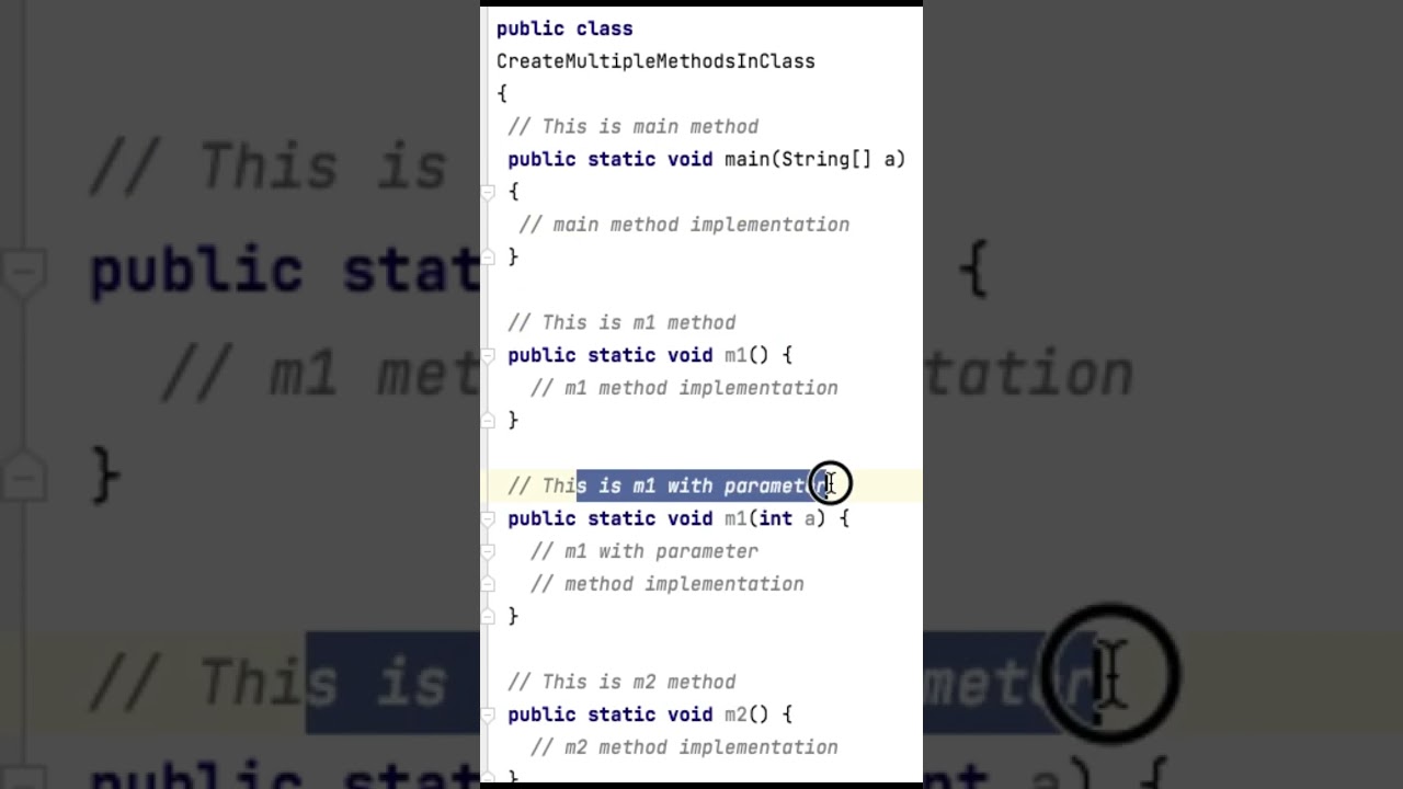 CREATE MULTIPLE METHOD IN SINGLE CLASS IN JAVA