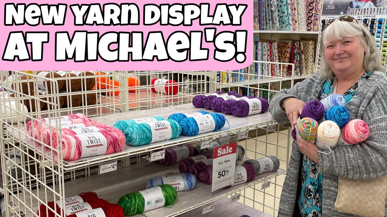 New Yarn Display At Michael's! What Other Beautiful Yarns Do They Have? #yarn #crochet
