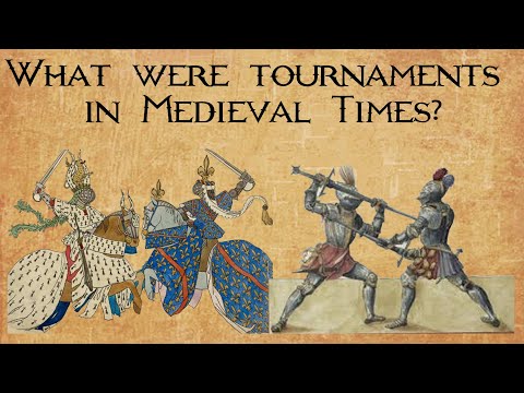 What were tournaments in Medieval Times? medieval knight tournament.