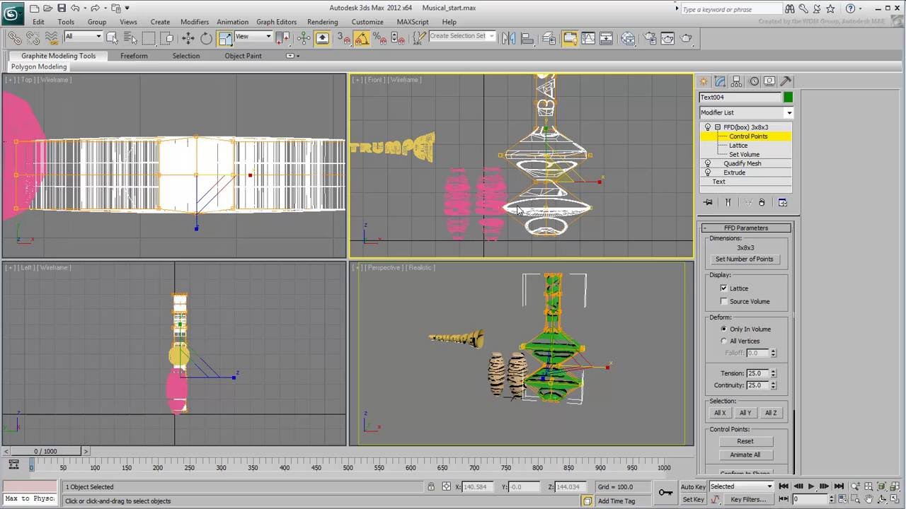 Animating Text in 3ds Max - Part 3 - Using Audio Files