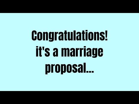 God message today | Congratulations! it's a marriage proposal... | God say