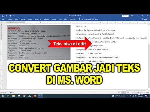 Convert Gambar Menjadi Teks di Ms. Word