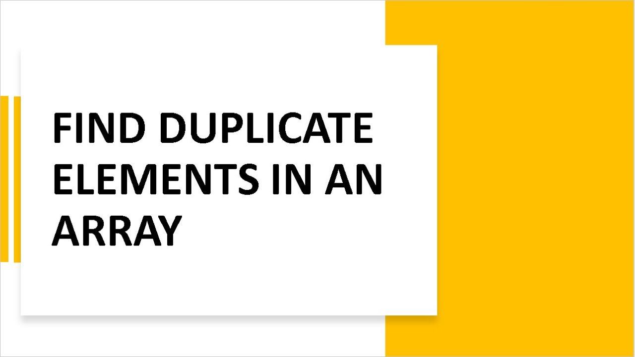 Duplicate Elements In an array || find duplicate values || coding questions on array in java #coding