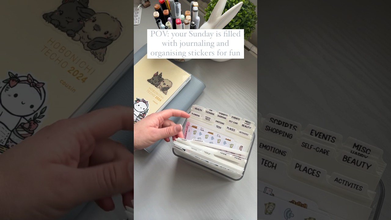💖 The BEST way to store your STICKERS #hobonichicousin #stickerstorage #organization