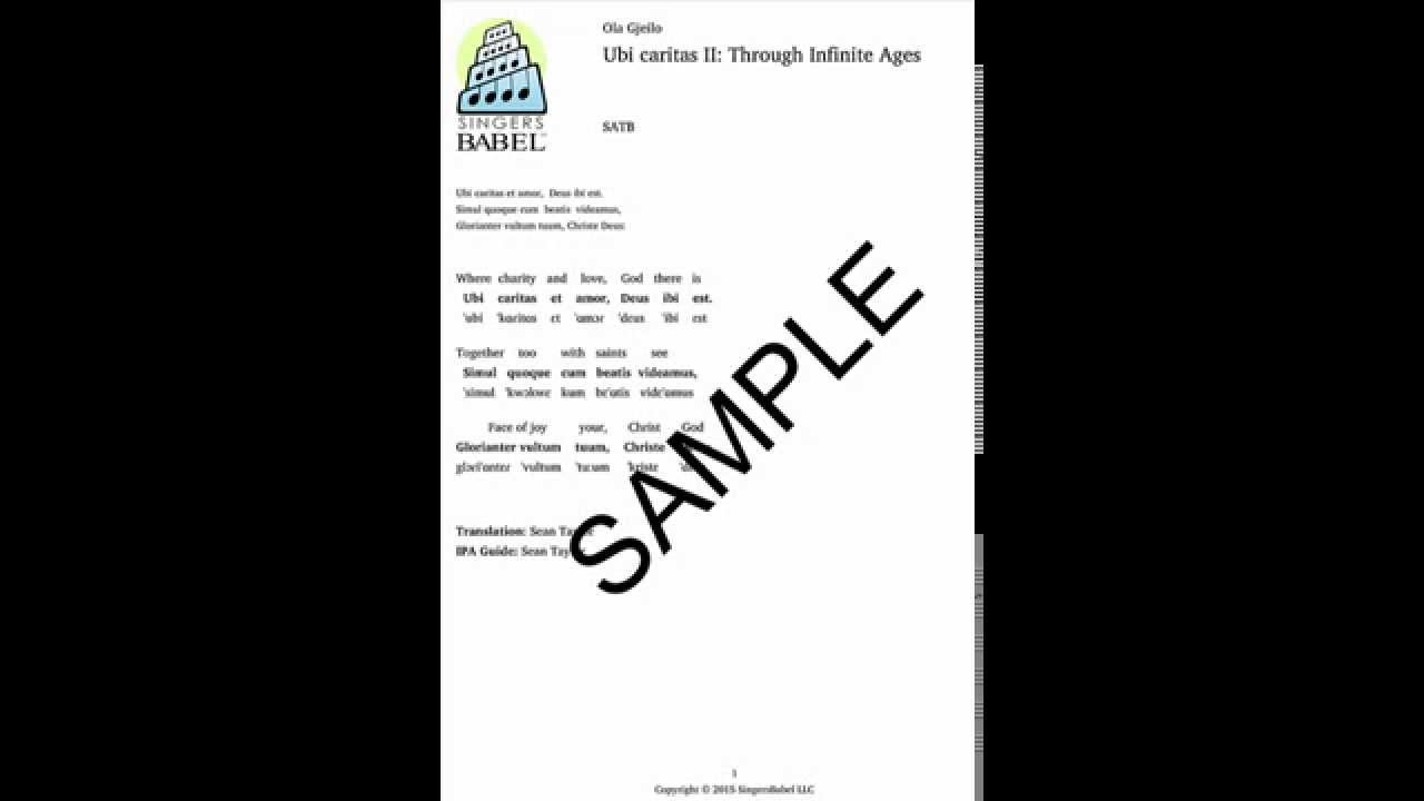 Ola Gjeilo - Ubi Caritas II: Through the Ages (sample PDF)