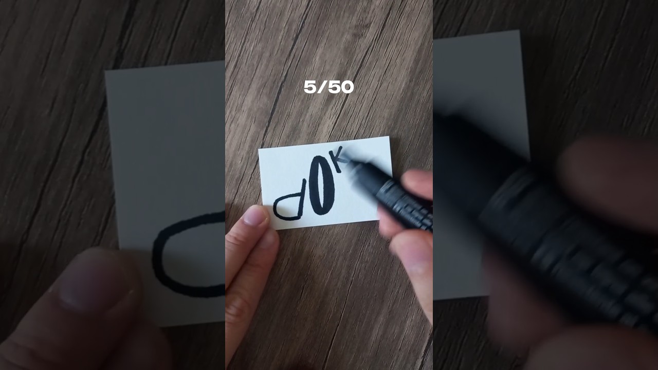 50 Tiny Paper Typographic Doodles | 5/50