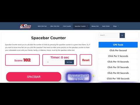 Spacebar counter challenge - Hit the spacebar counter