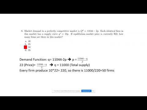 Microeconomics Perfect Competition Exam Questions