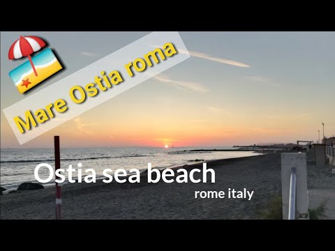 Ostia Sea beach Rome Italy. Spiaggia Ostia Roma Italia.