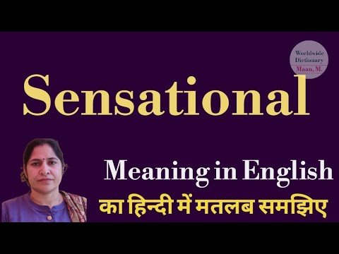 Sensational meaning l meaning of sensational l sensational ka matlab Hindi mein kya hota hai l vocab