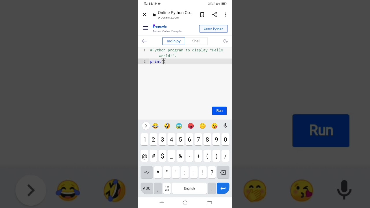 First python program🤞|| print 