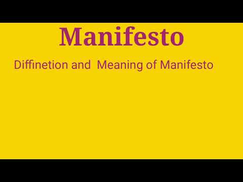 Manifesto meaning in hindi English Hindi dictionary Vocabulary Pronounce