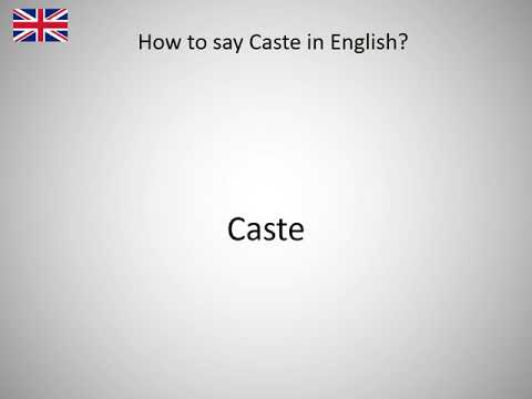 How to say Caste in English?