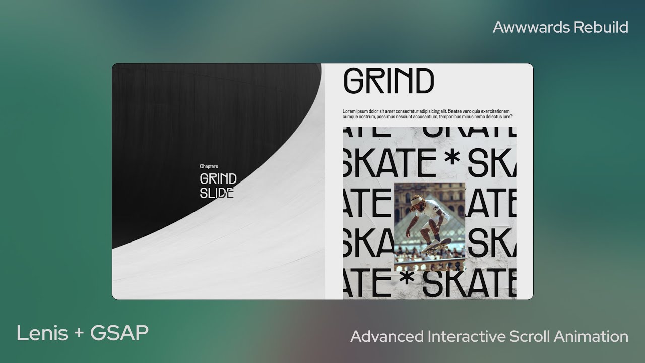 Advanced Interactive Scroll Animation - Awwwards Rebuild  - HTML, CSS, Lenis & GSAP