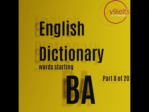 Ultimate English Dictionary words starting BA