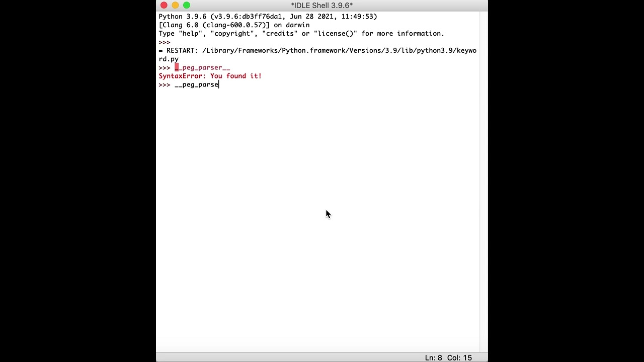 SyntaxError: You found it!
