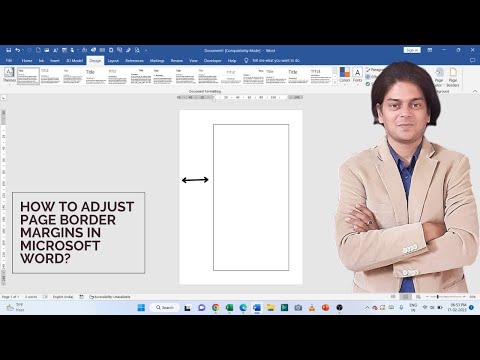 how to adjust page border margins in Microsoft Word? #word
