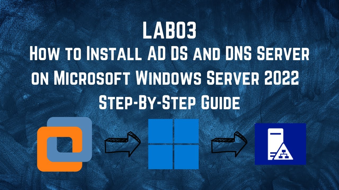 LAB03: How to Install AD DS and DNS Server on Microsoft Windows Server 2022 Step-by-Step Guide